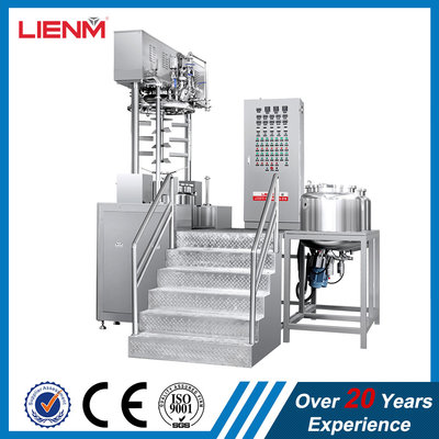 China 1000l cream vacuum emulsifying mixer automatic cosmetic emulsifying mixer supplier
