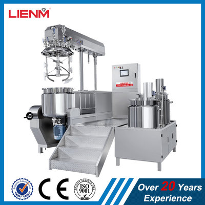 China 2018 Cosmetic Electric Heating/Steam Heating Hydraulic Lifting vacuum emulsifying mixer machine for ointment shampoo supplier