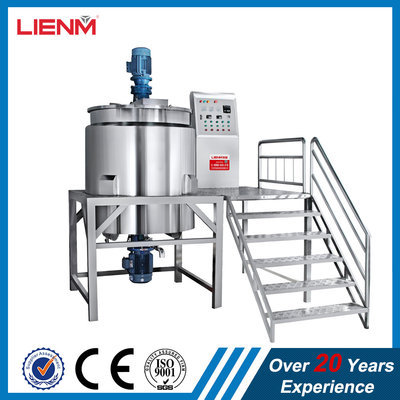 China 200L 300L 500L1000L Liquid Soap Detergent Double Jacketed Heating Mixing Tank With Agitator supplier