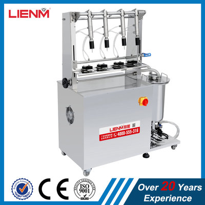 China Four Heads Semi automatic Small Scale Vacuum Perfume Filling Machine, small capacity perfume filler, low speed supplier