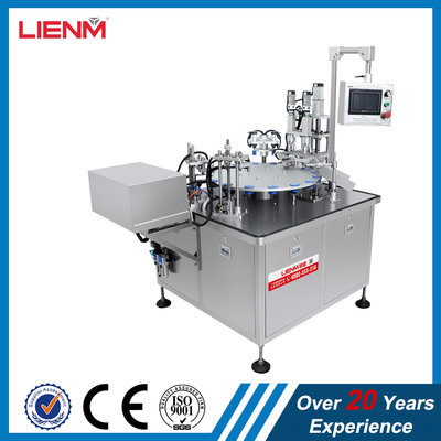 China roll-on glass bottles filling inserting roller capping machine fully automatic perfume oil fragrance filler capper line supplier