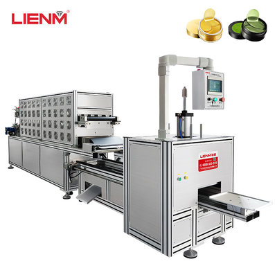 China New Automatic Cosmetic Crystal Eye Mask Filling Machine Forming Line For Skin Care Eye Patches Gel supplier