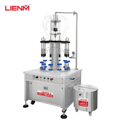 China 30ml 60ml 100ml 80ml 20ml glass bottle rotary 10/8 nozzles automatic spray vacuum perfume filling machine filler supplier
