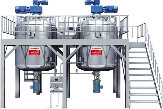 500L, 1000L Industrial Chemical Liquid Mixer Machine Detergent Agitator Production Equipment Industrial Cosmetic Liquid supplier