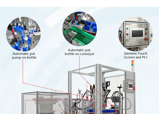 Automatic perfume liquid oil bottle filling and capping crimping collaring machine supplier